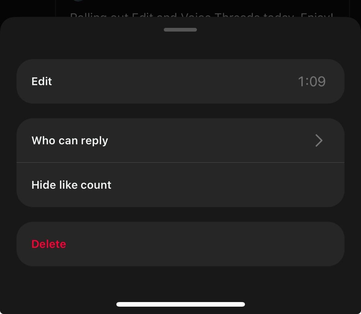 How to Edit Threads Post