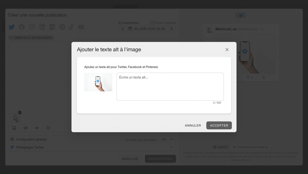 ALT Twitter : comment ajouter un texte descriptif