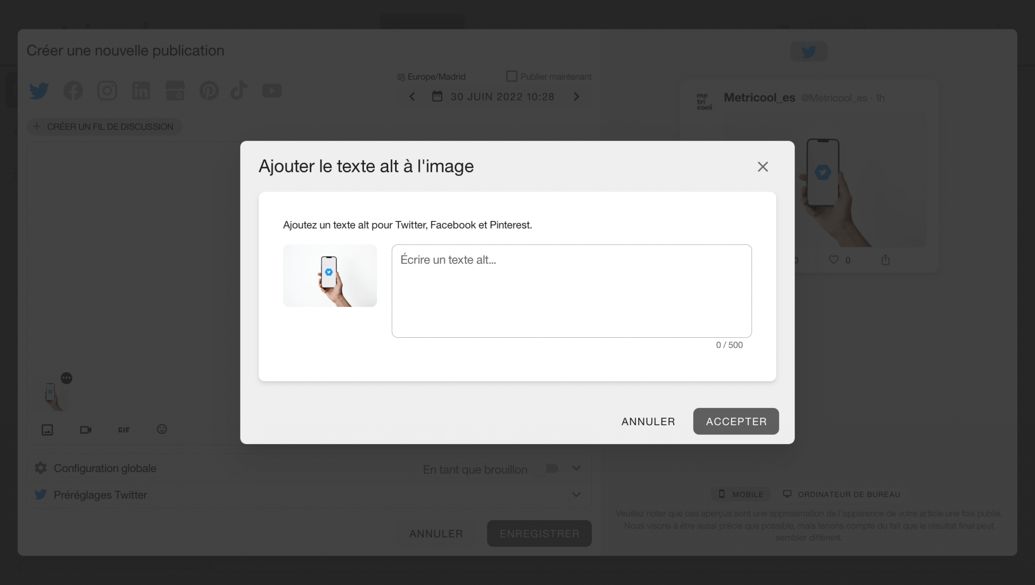 ALT Twitter : comment ajouter un texte descriptif