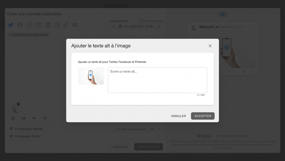 ALT Twitter : comment ajouter un texte descriptif