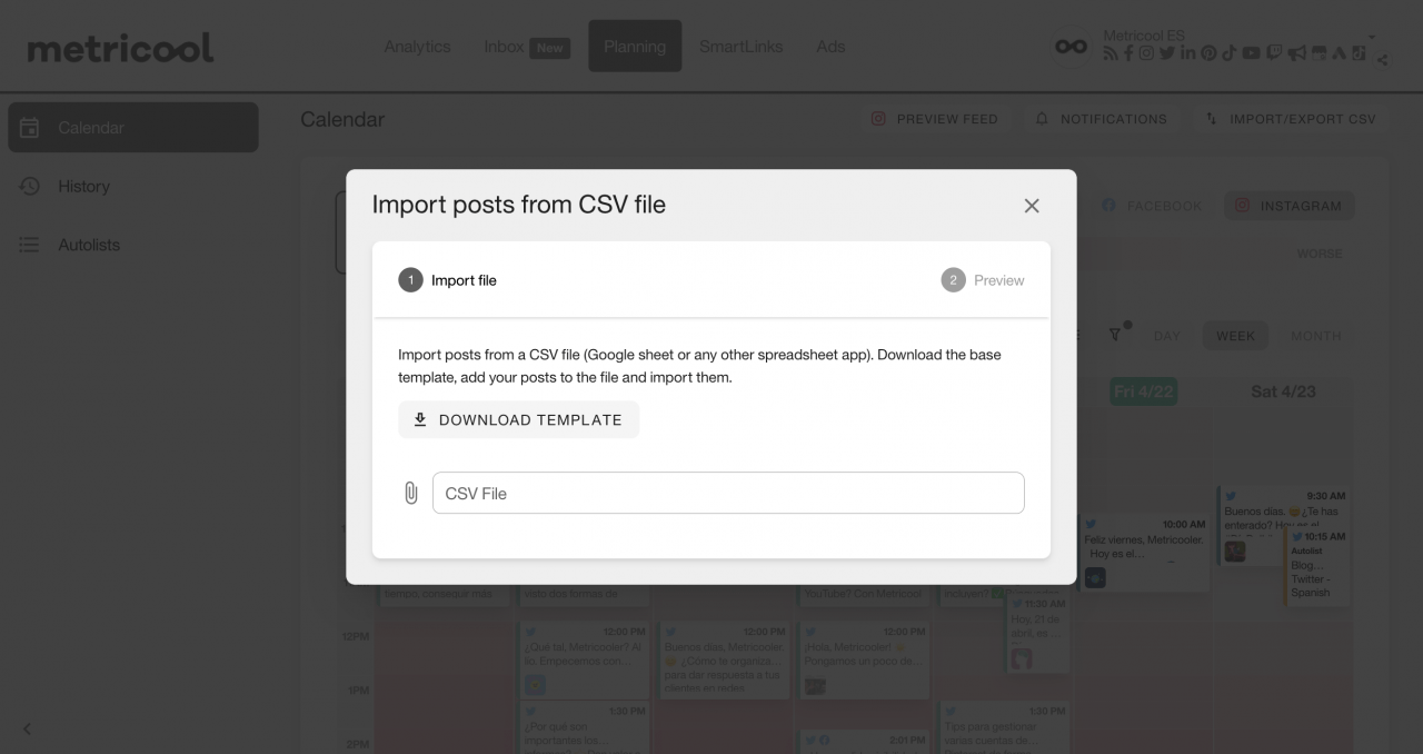 Schedule your Social Media Posts with a CSV file