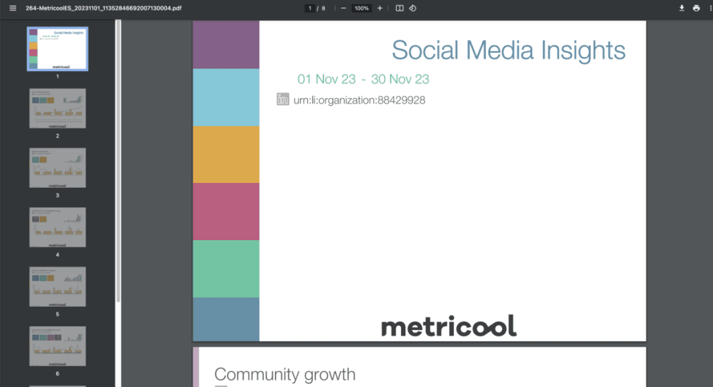 Custom LinkedIn Report with Metricool