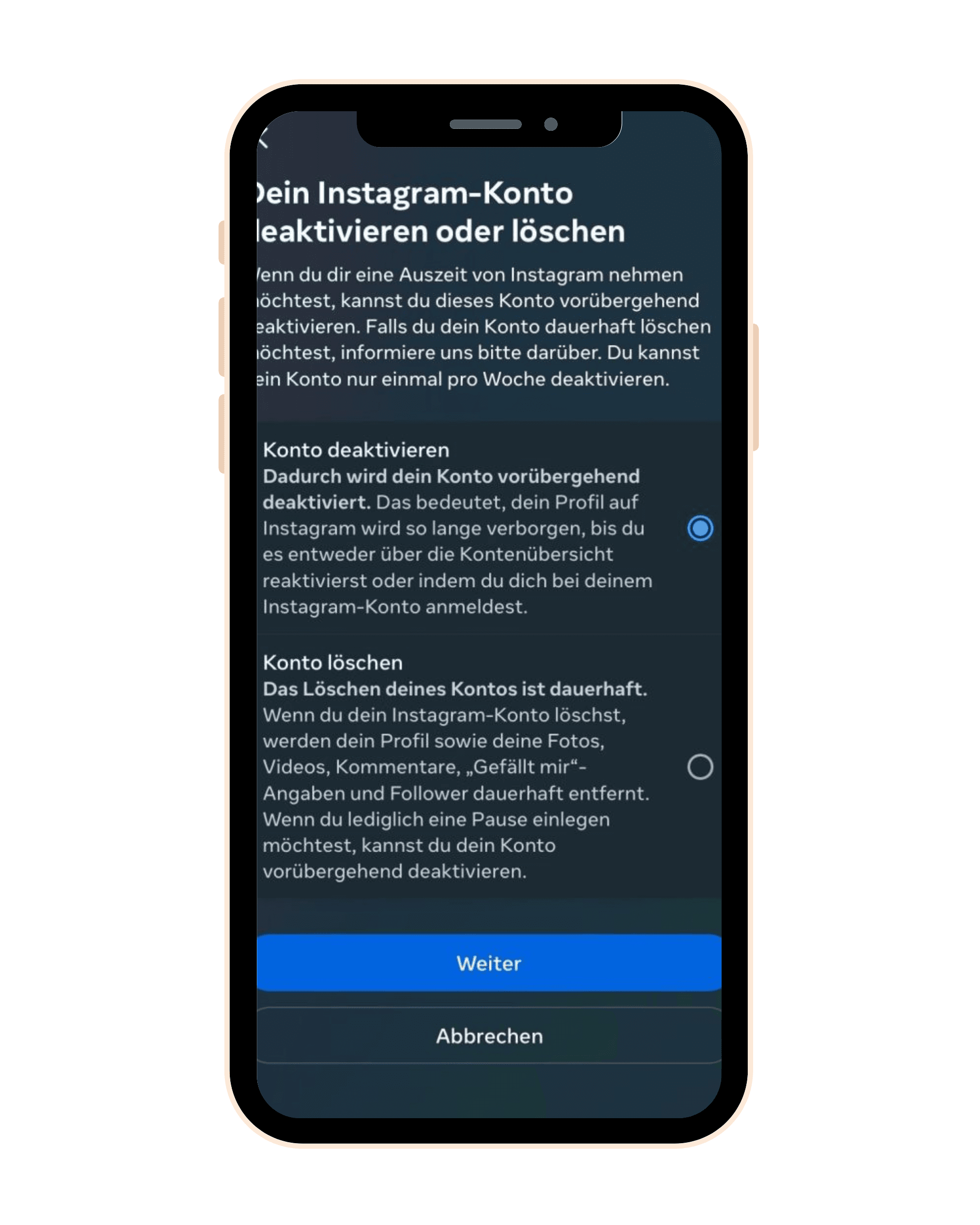 Instagram-Konto löschen oder deaktivieren - Anleitung für 2025👇️