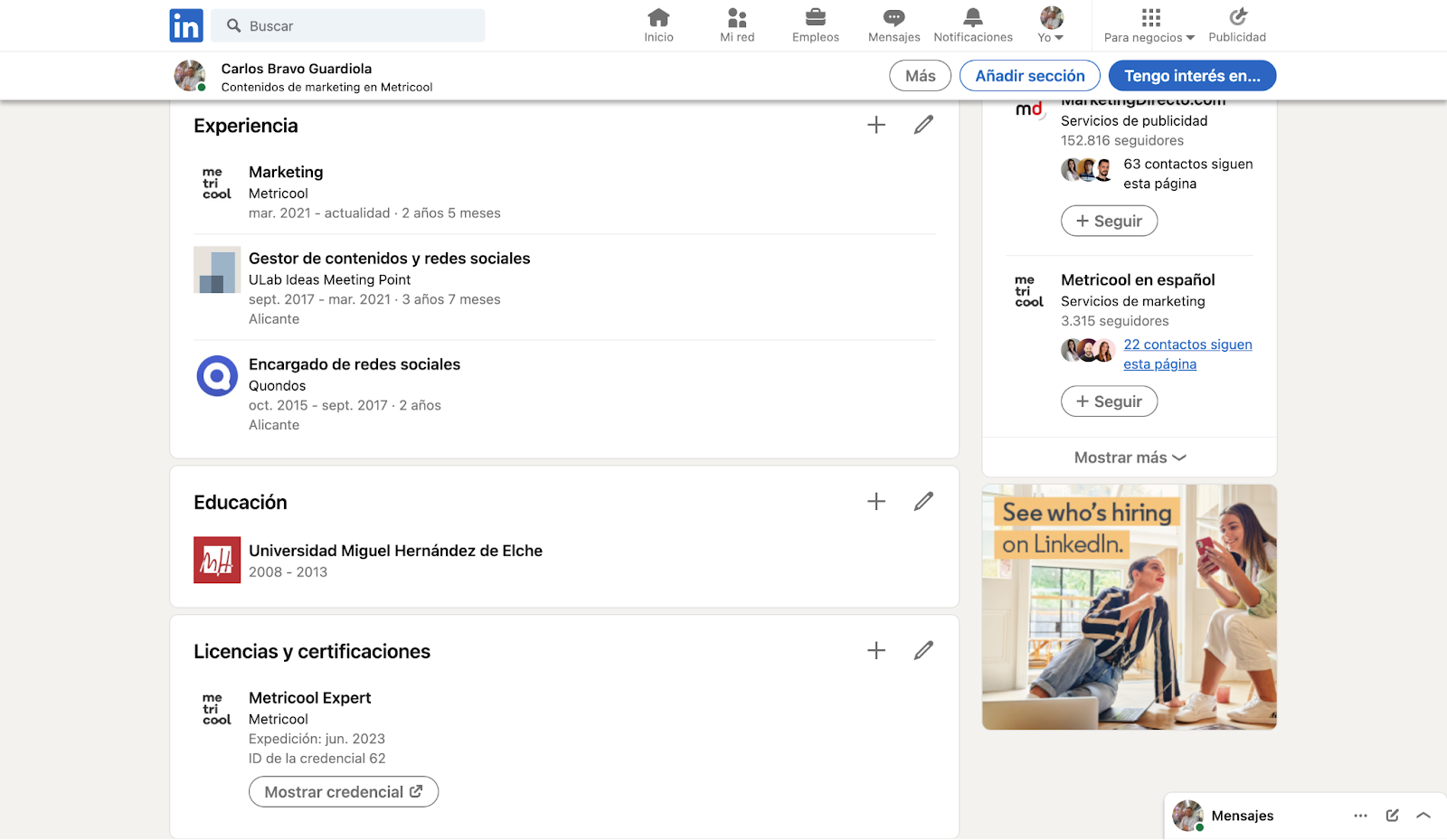 [TUTORIAL EN LINKEDIN] Cómo crear un perfil