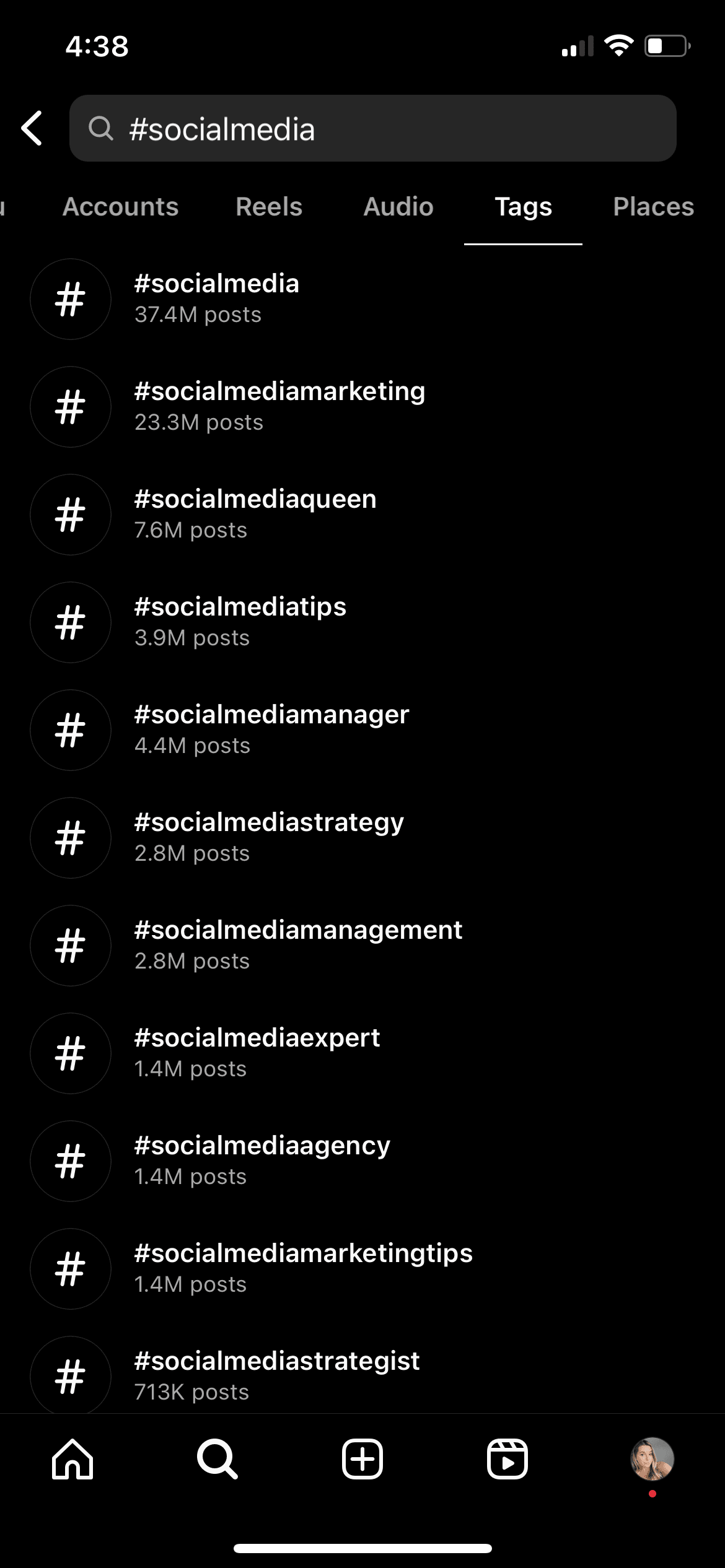 Metricool's Instagram Hashtag Generator