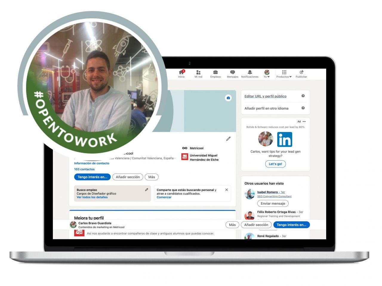 Activa Open to Work en LinkedIn en 5 sencillos pasos