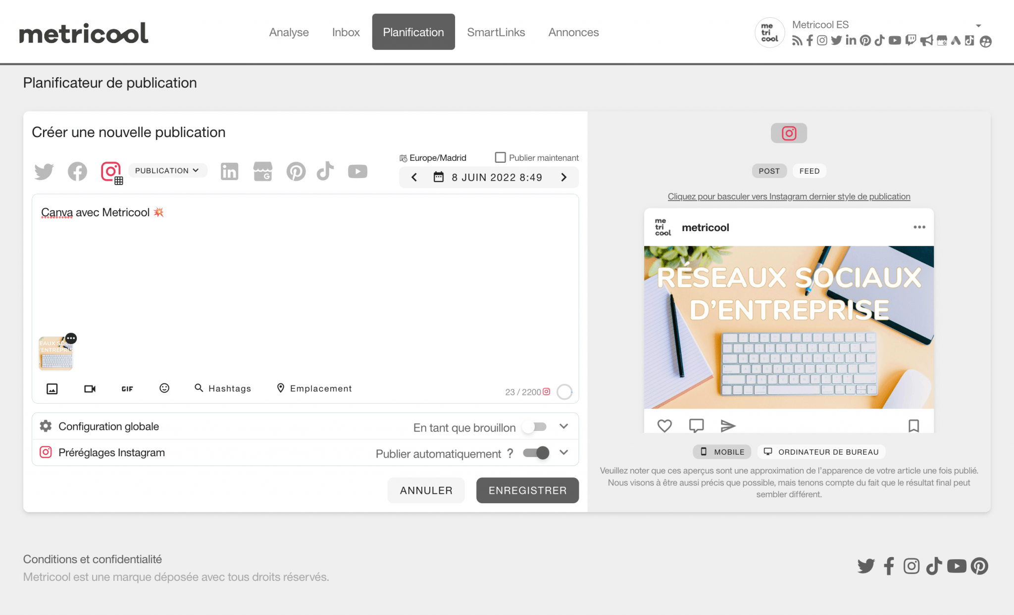 Canva avec Metricool [TUTORIAL]