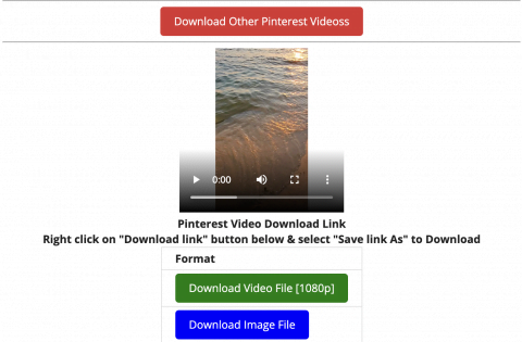 Download a Pinterest video on your mobile or PC