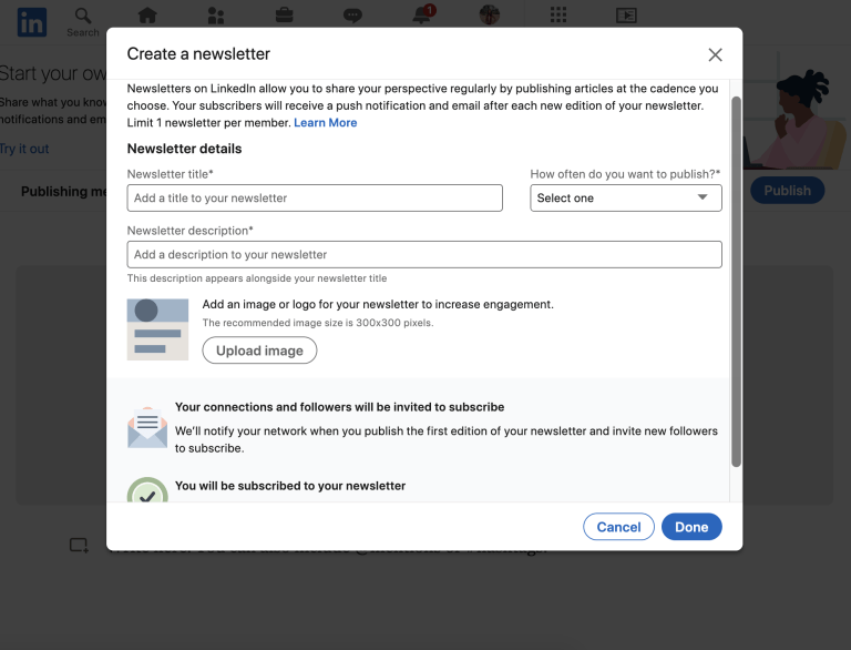 How to create a LinkedIn newsletter