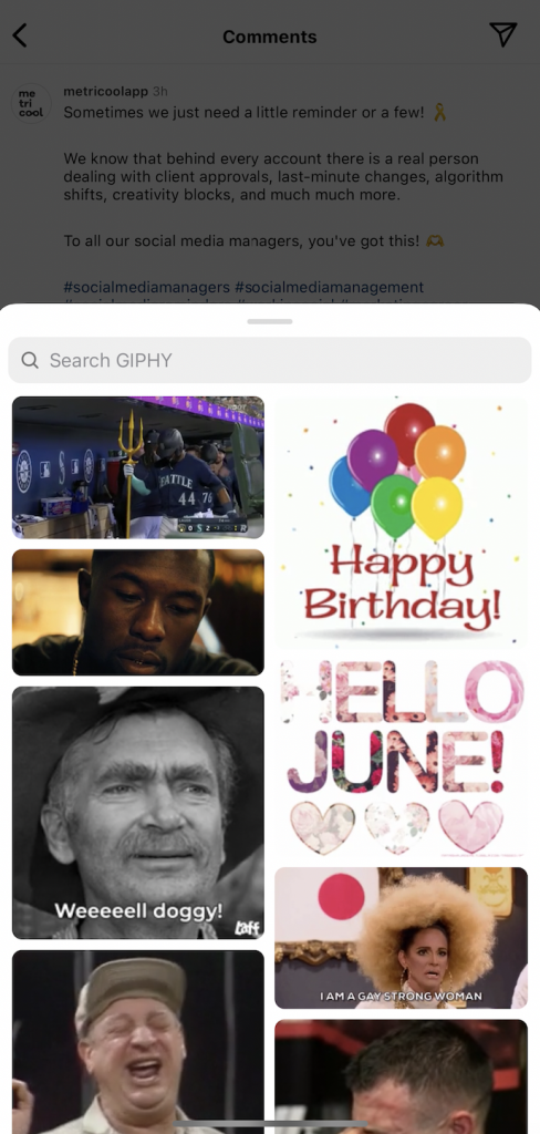 How to Add GIFs in Instagram Comments