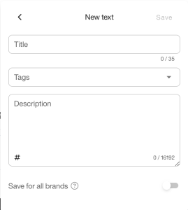 How to Save Texts in Metricool