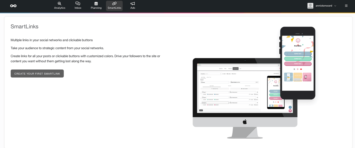 Metricool SmartLinks, The Complete Link in Bio Tool
