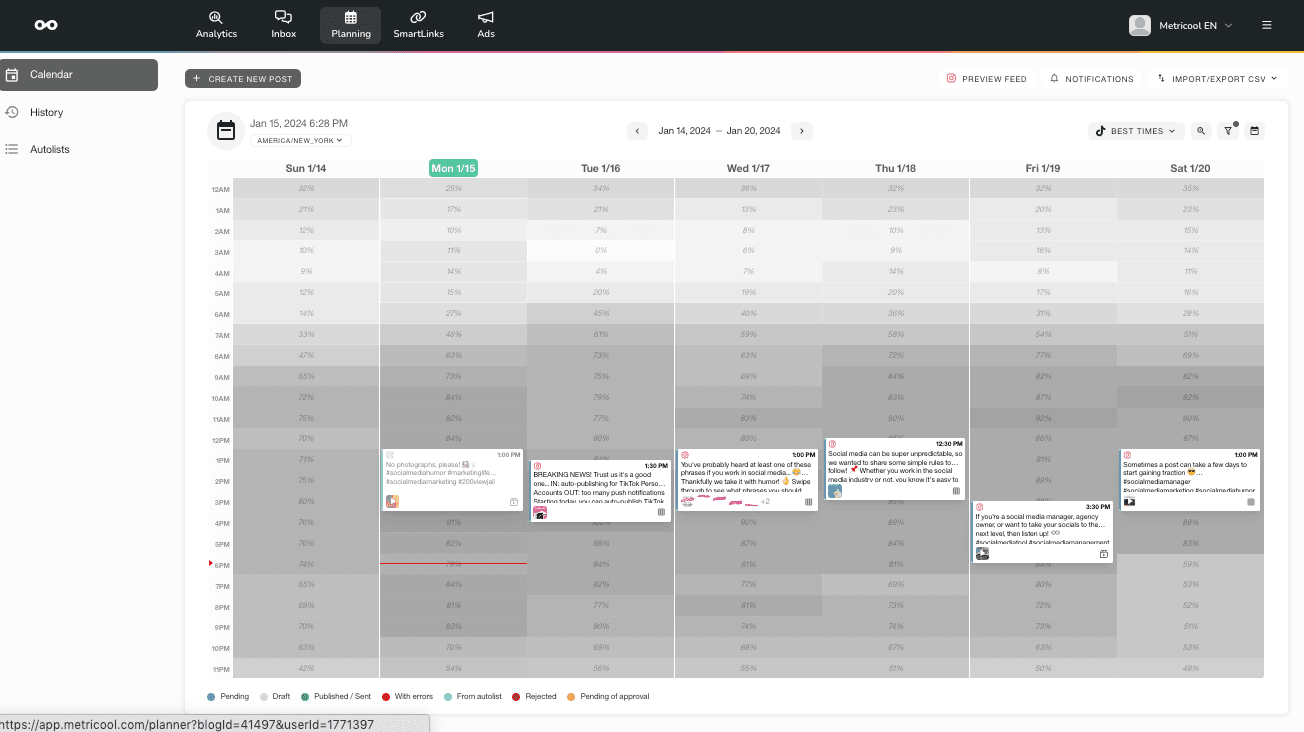 Schedule and Auto-Publish TikTok Videos with Metricool