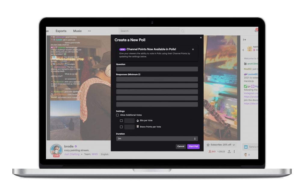 Cómo crear encuestas en Twitch durante un streaming