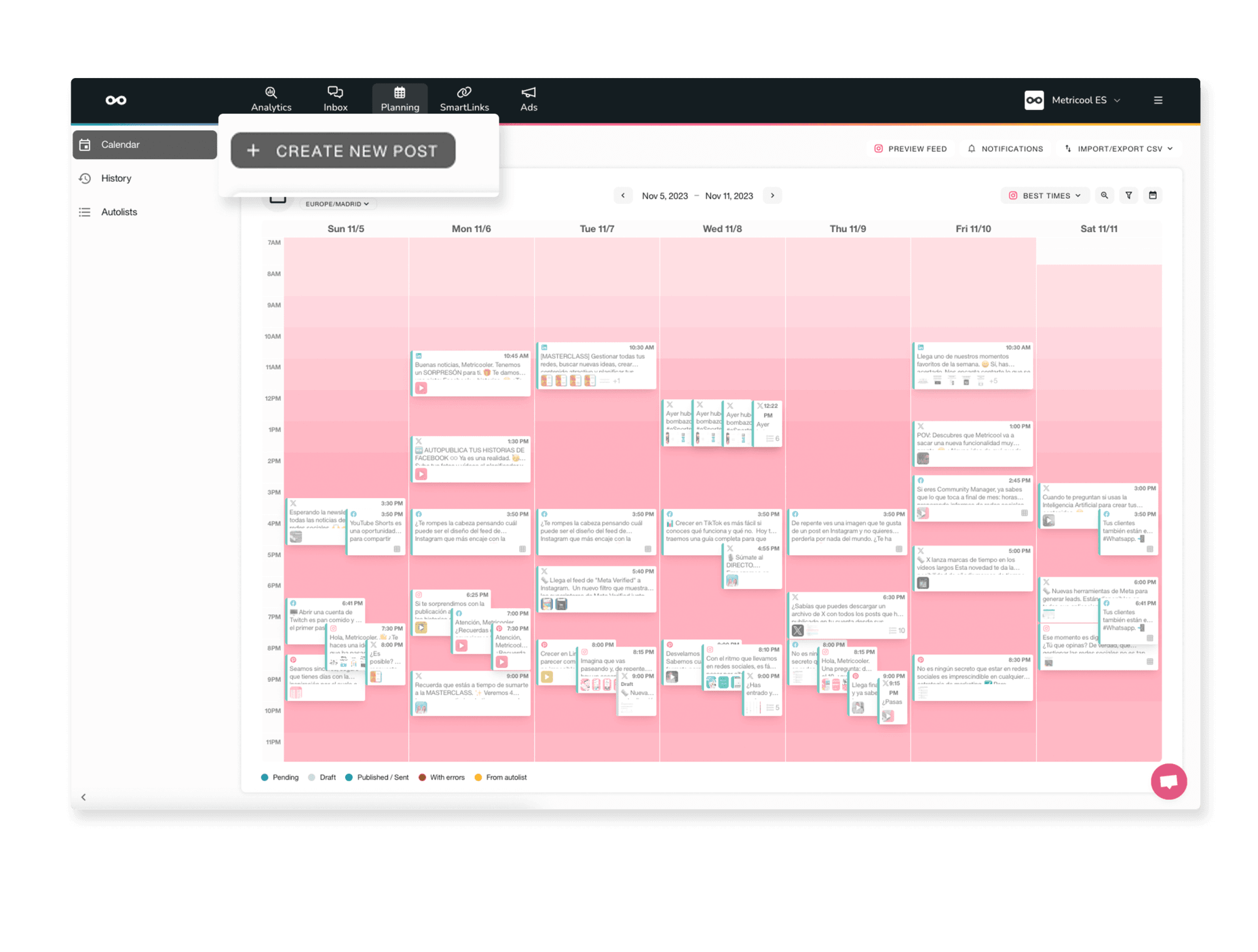 Système de révision et de validation de posts pour réseaux sociaux ...