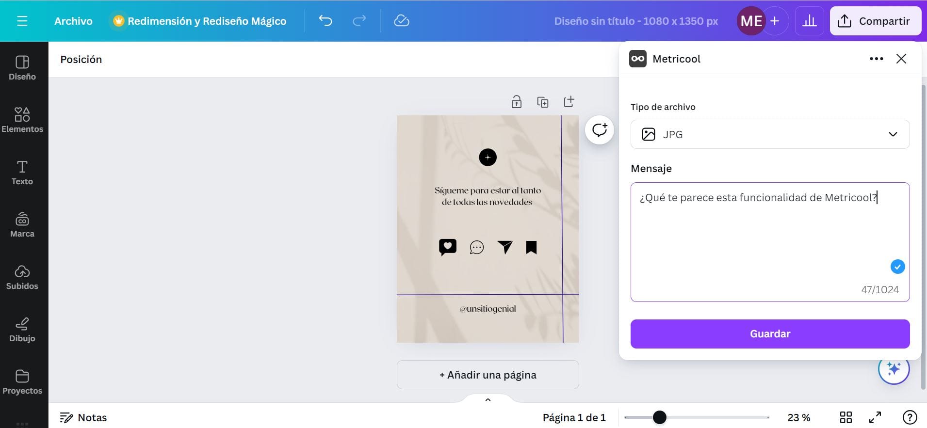 Canva con Metricool [TUTORIAL]