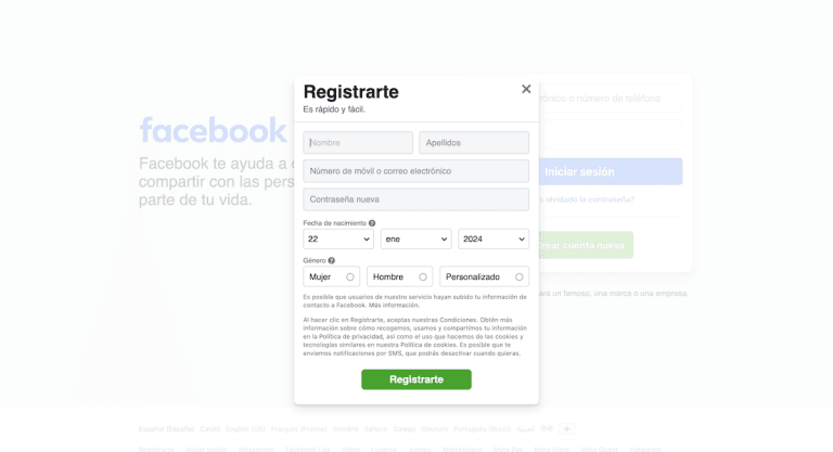 Crear una cuenta en Facebook: Guía paso a paso