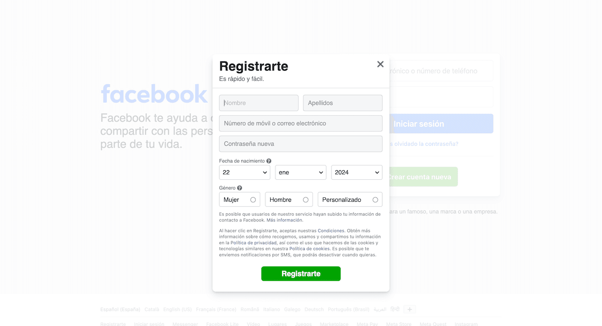 Crear una cuenta en Facebook: Guía paso a paso
