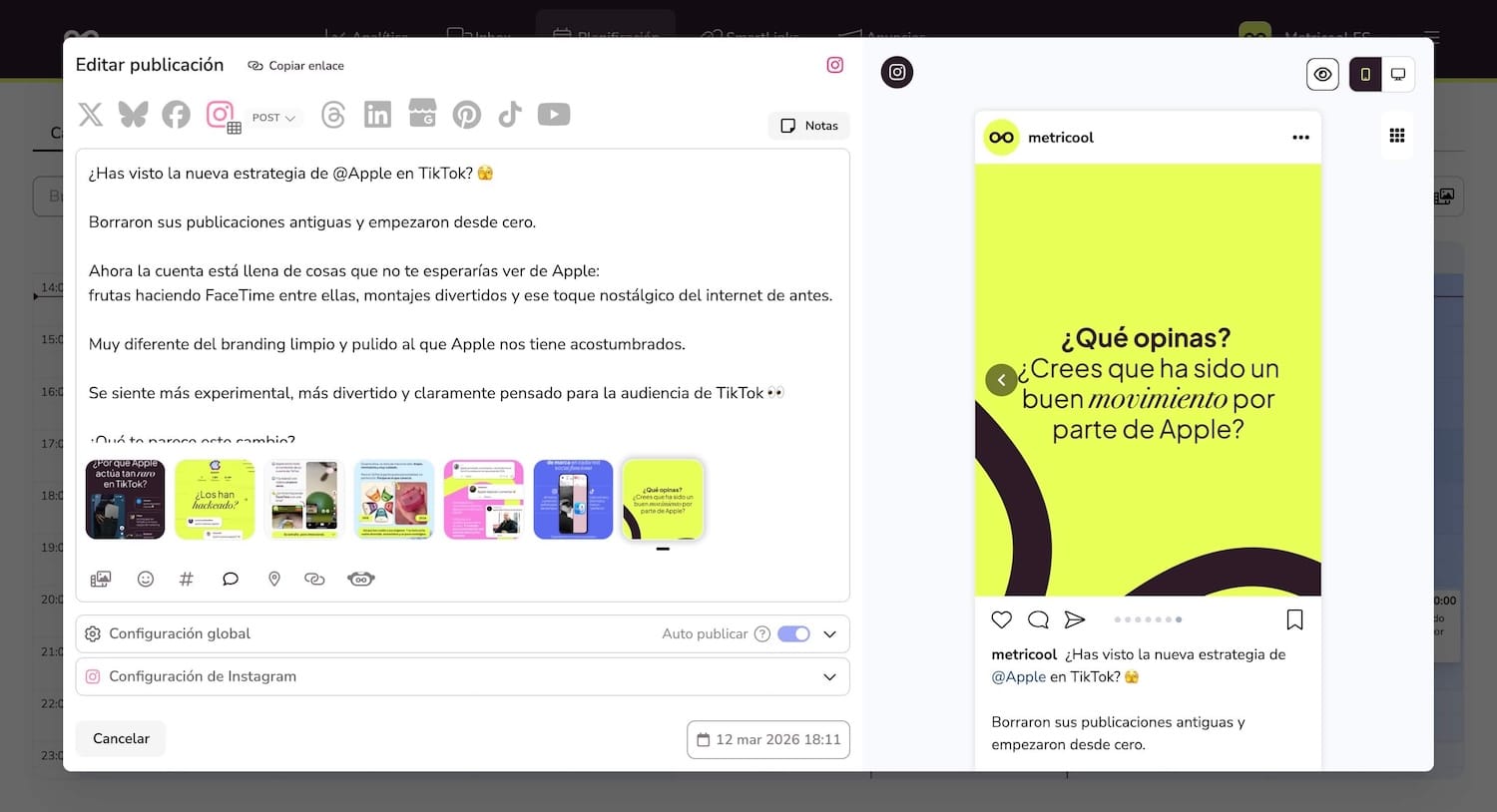 ¿Cuántas fotos se pueden subir a Instagram en un carrusel?