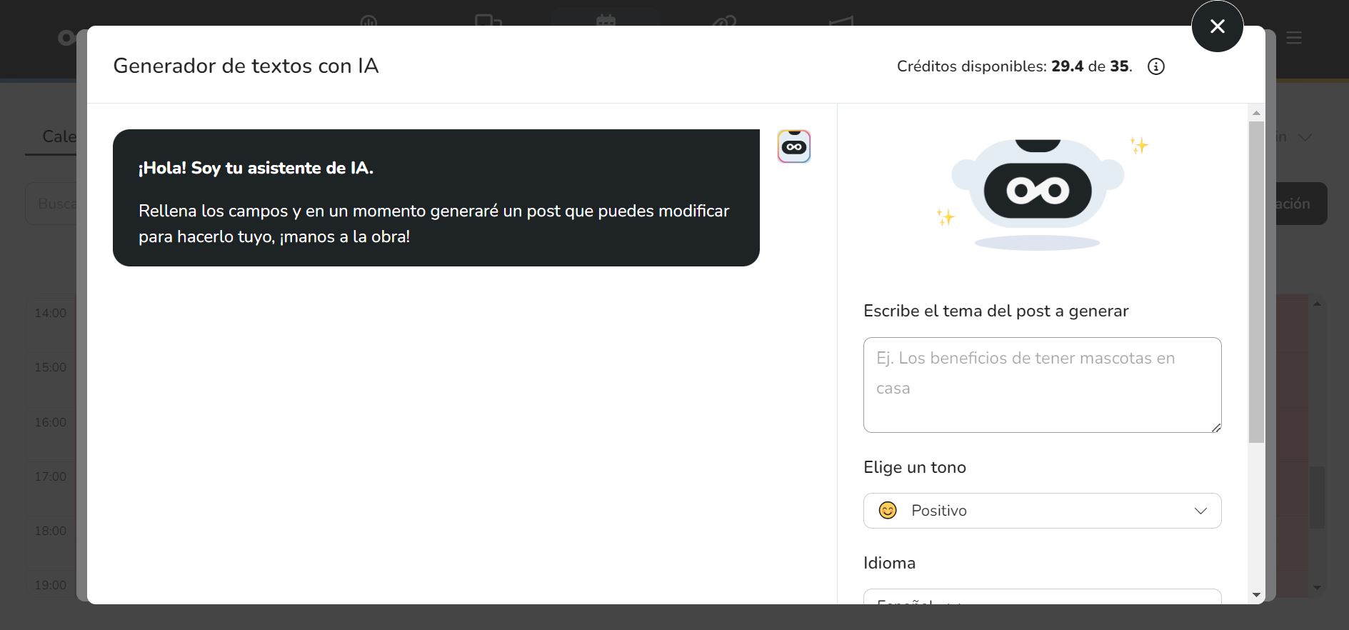 Crear textos con inteligencia artificial con Metricool Crear textos con inteligencia artificial con Metricool