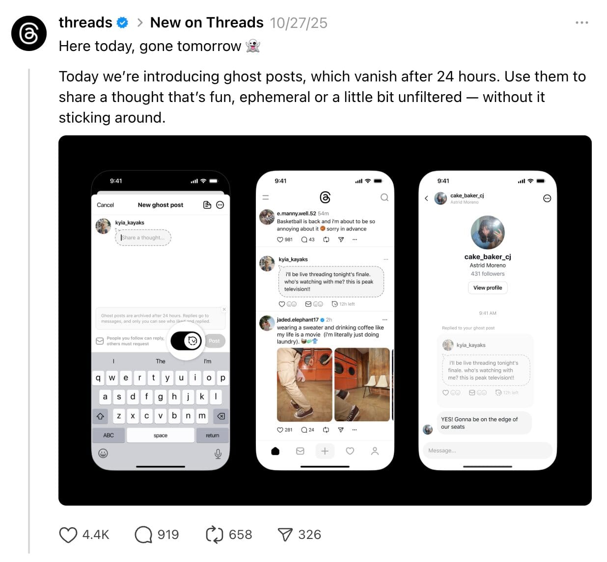 Ghost Posts on Threads: Temporary Content with a Big Impact