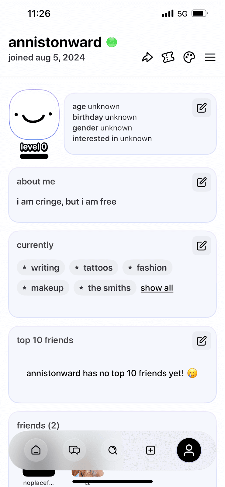 Noplace: A Modern MySpace Social Media App