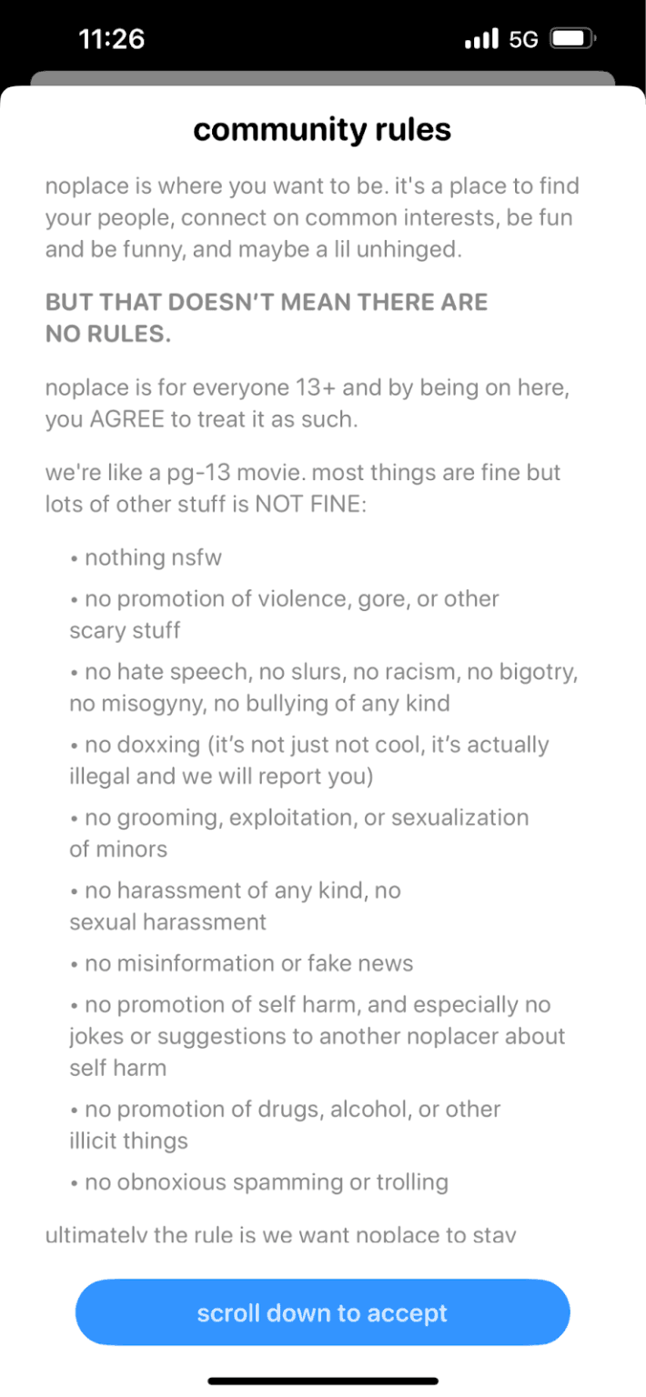 Noplace: A Modern MySpace Social Media App