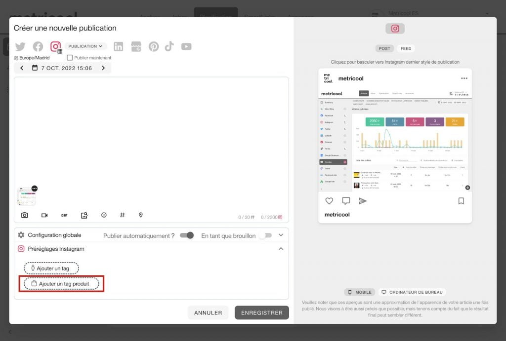 Taguer les produits sur Instagram pour votre boutique