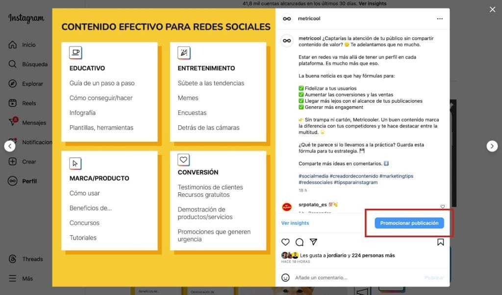 Cómo promocionar una publicación en Instagram [GUÍA]