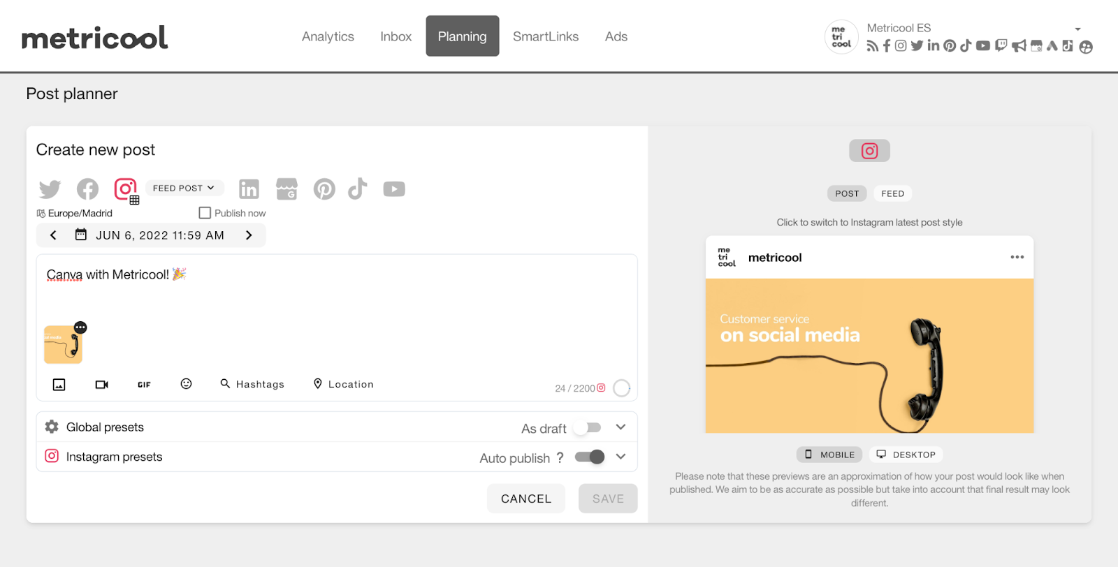 Canva with Metricool [TUTORIAL]