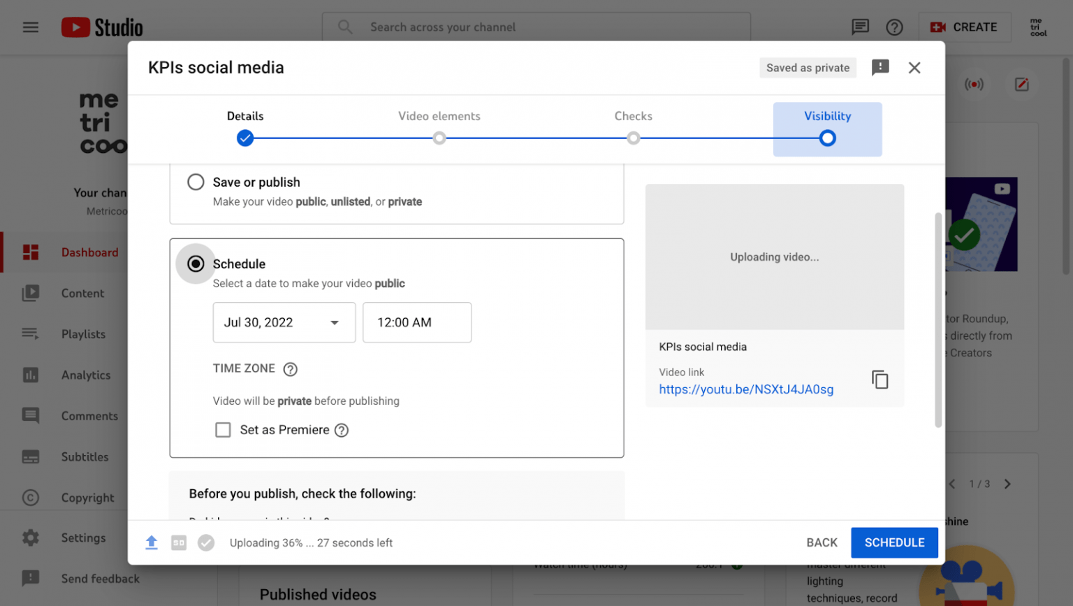 How to Schedule YouTube Videos