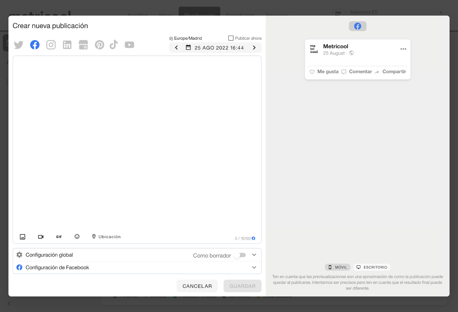 Cómo programar publicaciones en Facebook
