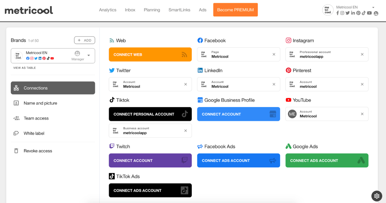How to Connect Your Social Media Profiles with Metricool | Metricool