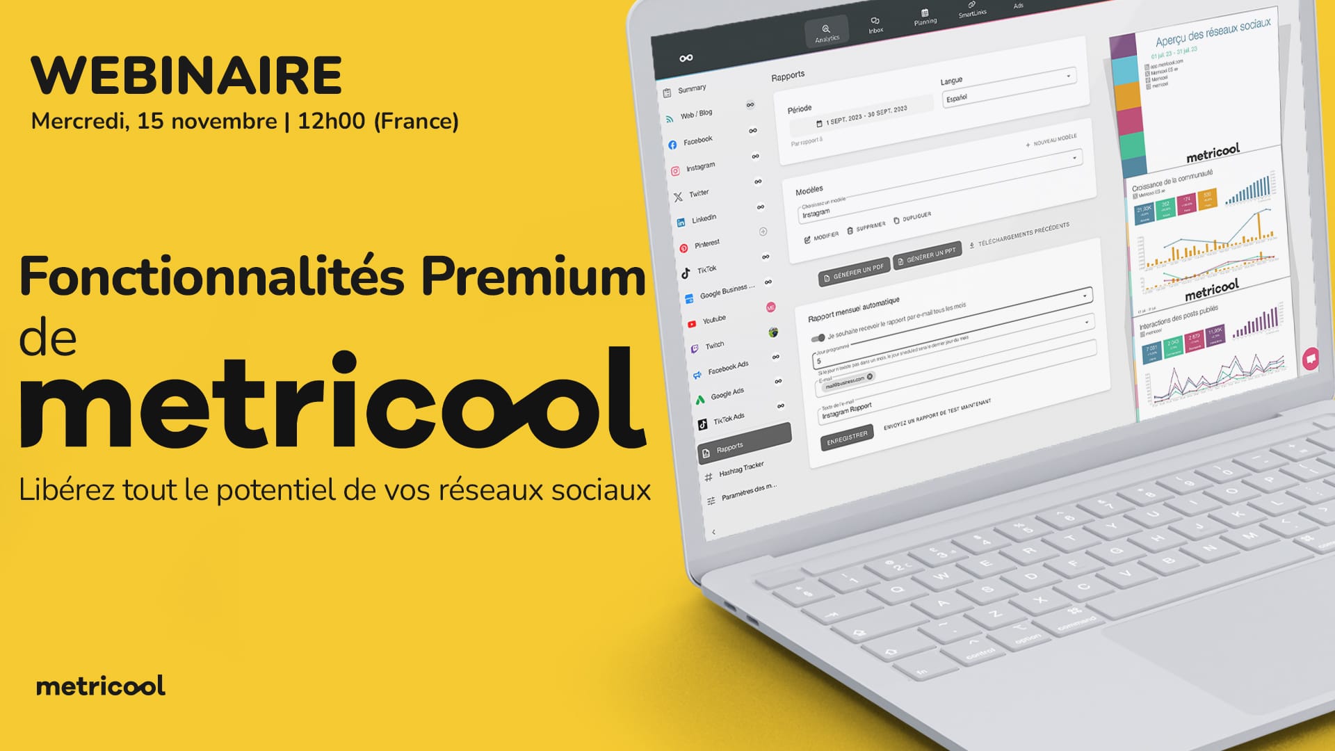 Fonctionnalités Premium de Metricool